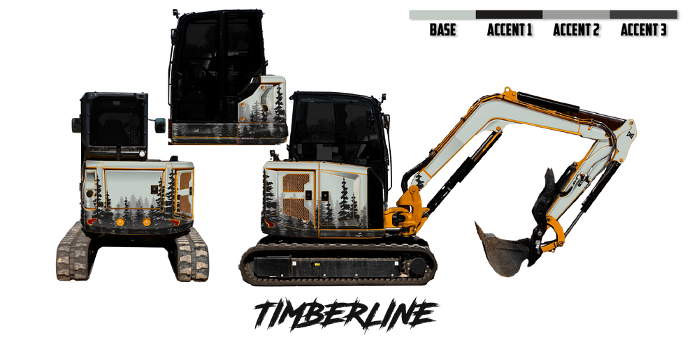 CAT 305 Custom Excavator Wrap Kits – Dirty Graphix