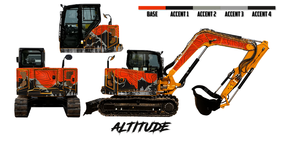 CAT 308 Custom Excavator Wrap Kits – Dirty Graphix