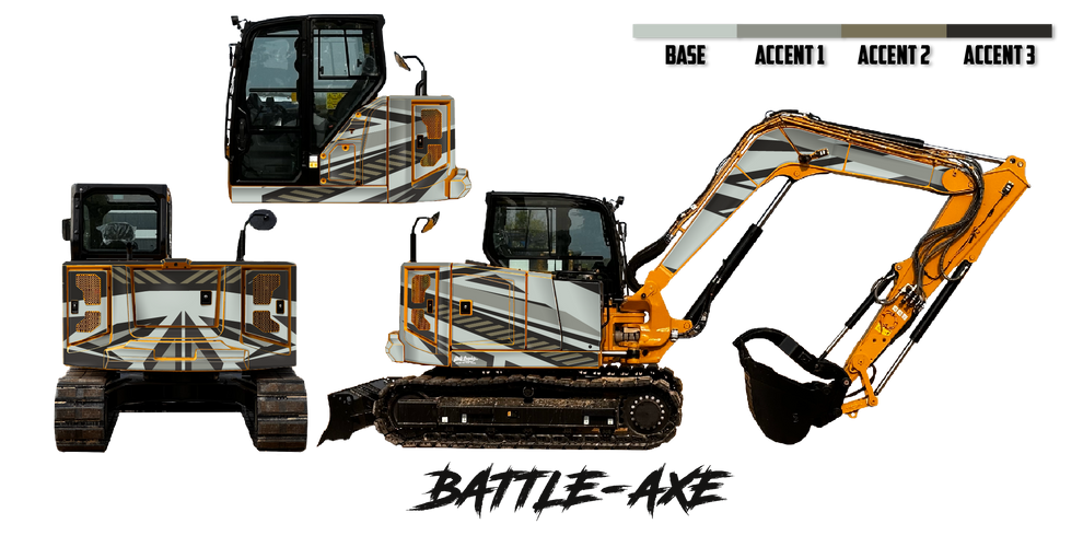 CAT 308 Custom Excavator Wrap Kits – Dirty Graphix