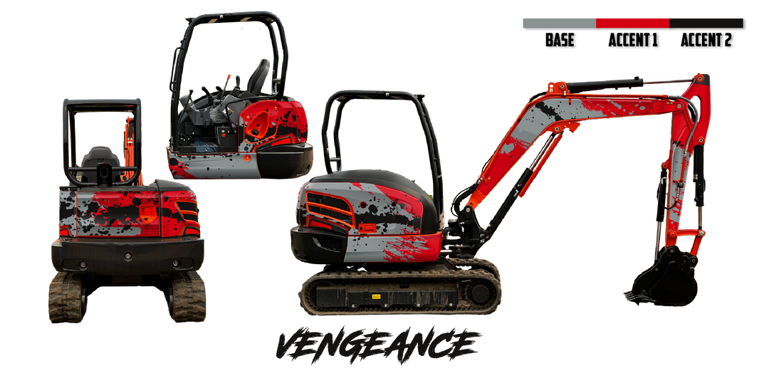 Kubota Excavator Custom Wrap Kits – Dirty Graphix