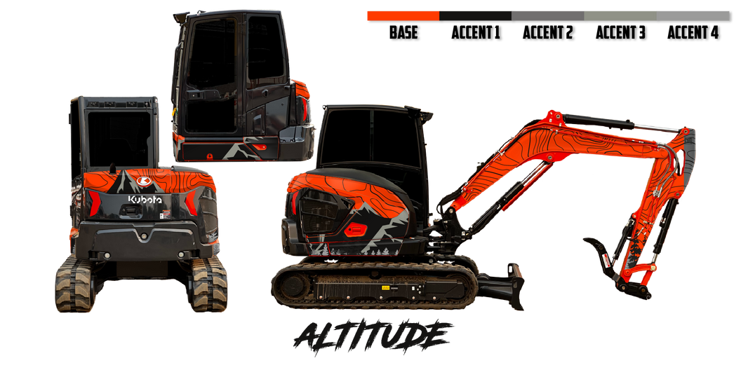 Kubota Excavator Custom Wrap Kits – Dirty Graphix